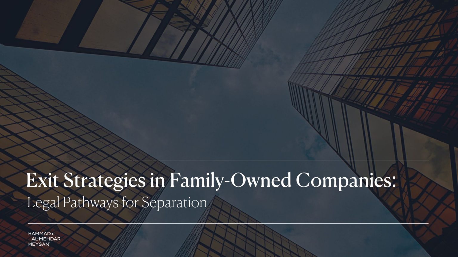 Exit Strategies in Family-Owned Companies: Legal Pathways for ...